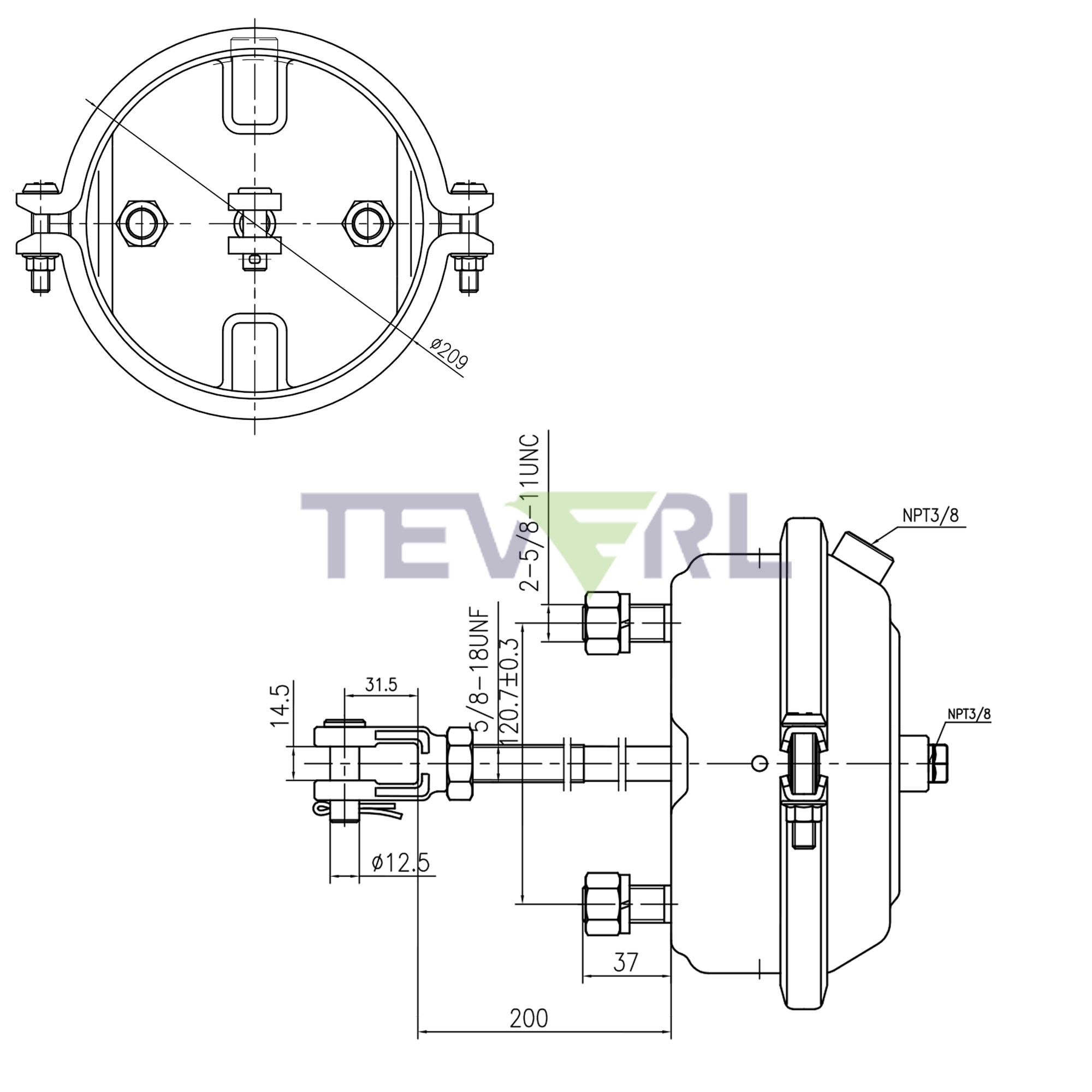 China 30102005 T30 Brake Chamber